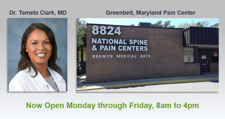 Announcement: Dr. Tameta Clark, M.D. now at Greenbelt, MD Pain Center ...